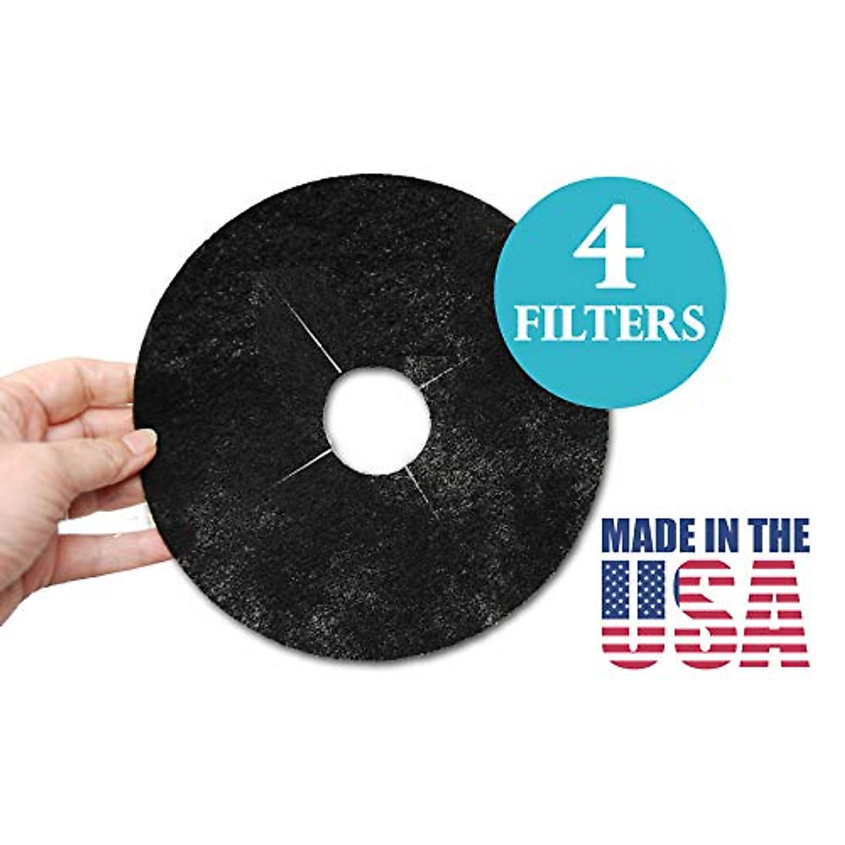 FRESH HEADQUARTERS Activated Carbon Filter Replacements Compatible with Good Pet Stuff Hidden Cat Litter Planter – Active Charcoal Filters Eliminate up to 99% of Cat Box Smells (4 Pack)