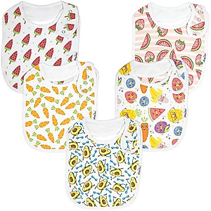 KiddyStar Organic Baby Bibs – Soft, Absorbent Cotton Bandana Bibs for Drooling & Teething – Adjustable & Stylish Baby Gift
