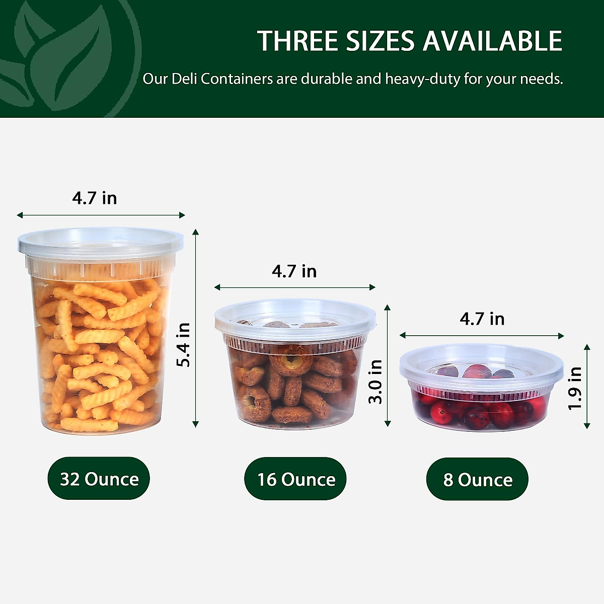 Clear Deli Containers with Lids - 32 oz (Pack of 120) | Leakproof Food Storage Solution for Home, Restaurant, Takeout, Soups, Sauces, and Slime