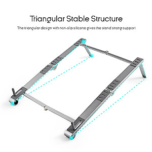 Whardeeg Magic X1, Mini 3-in-1 Multi-Function Laptop Stand, Pocket Size Adjustable Stand, fit Your Phone, Tablet, and Laptop(16'' and Below), Multi Angles Aluminum Ergonomic Device Riser