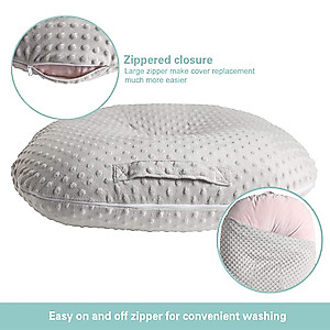 Owlowla Newborn Lounger Cover,Minky Removable Slipcover Fits Newborn Lounger for Baby Boy Girl(Blush Pink)