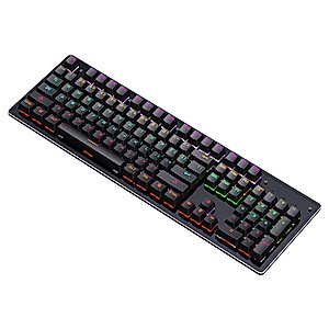 LJFLI Gaming Keyboard Mechanical Wired E-Sports Game Green axis Office Computer Keyboard,Black