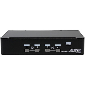 StarTech.com 4 Port DisplayPort KVM Switch w/ Audio - USB, Keyboard, Video, Mouse, Computer Switch Box for 2560x1600 DP Monitor , TAA (SV431DPUA)