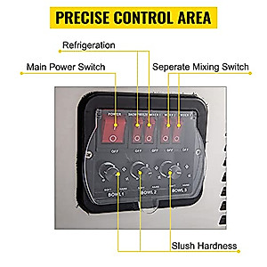 Happybuy 110V Commercial Slushy Machine 15L x 3 Tank Frozen Drink Machine 1800W Commercial Margarita Machine Stainless Steel Suitable for Supermarkets Cafes Restaurants Snack Bar