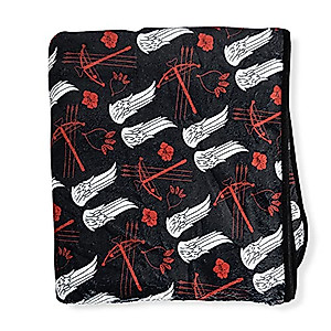 The Walking Dead Red Icons Sherpa Blanket
