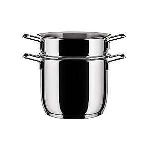 Alessi Pasta-set in 18/10 stainless steel mirror polished, 5-Quart, 9-Ounce