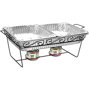 Party Essentials 2-Count Full Size Elegance Chafing Racks, Black