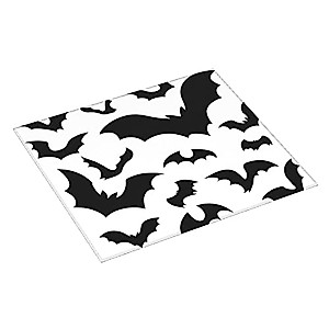 Halloween Bats Printed Drying Mat For Kitchen Ultra Absorbent Microfiber Dishes Drainer Mats Non-Slip Silicone Quick Dry Pad - 18 X 16inch