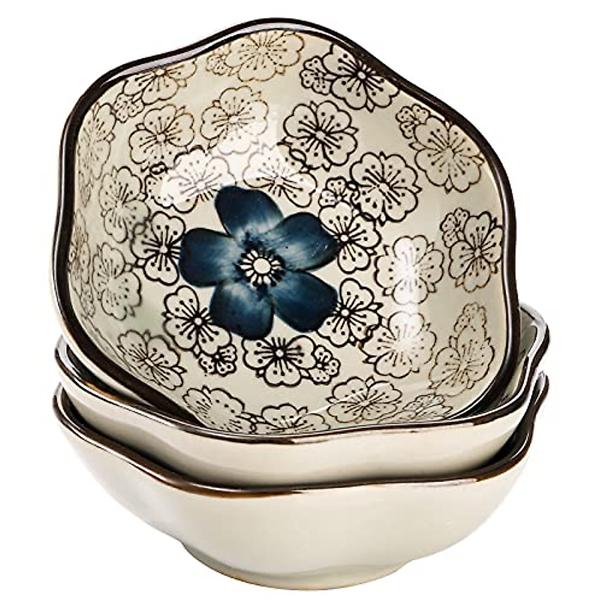 ZEAYEA Set of 12 Pinch Bowls, Ceramic Dipping Mini Bowls, 3 oz Soy Sauce Dishes, Japanese Appetizer Condiments Serving Dishes for Sushi, Ketchup, Dessert, Snack, BBQ, Party, Dinner