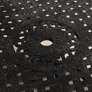 Homestyles Sanibel Black Outdoor Dining Table, Bronze, 48" Table, Sanibel