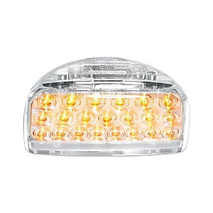 GG Grand General 77231 Amber 31-LED Peterbilt Headlight Turn Signal Sealed Light with 3 Wires for Front/Park/Turn Functions and Clear Lens, Amber/Clear