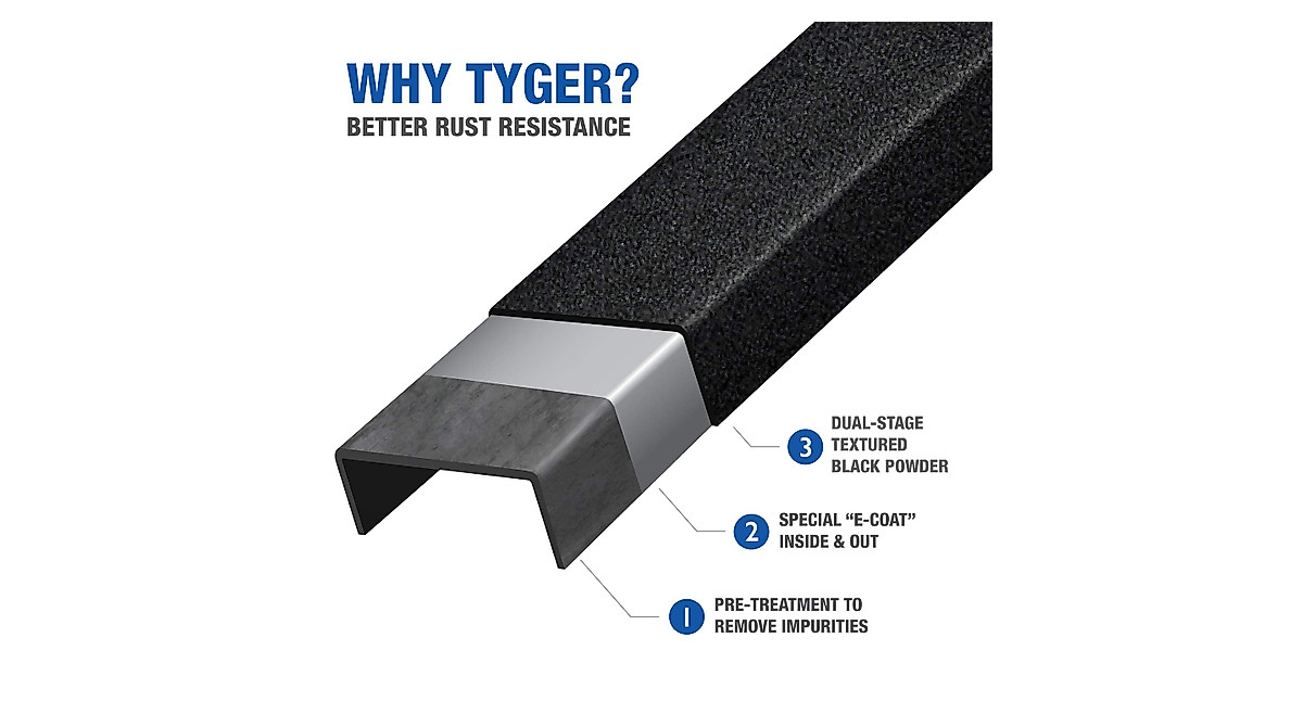 Tyger Auto 6.6" Blade Running Boards for Ford Ranger