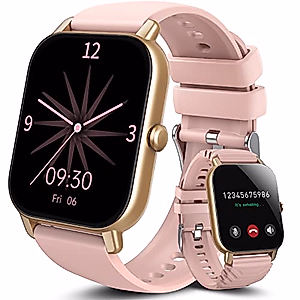 Aptkdoe Smart Watch, Fitness Tracker with Dail Calls Speaker, 1.85" Touch Screen IP68 Waterproof Smartwatch, 112 Sport Modes Activity Tracker with Heart Rate Monitor, Pedometer Watch for Women Pink