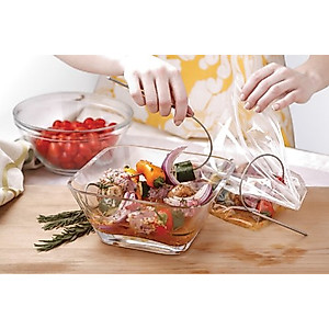 Fire Wire FWG904 Stainless Steel Flexible Grilling Skewer, Set of 2, 31-inches, Metallic