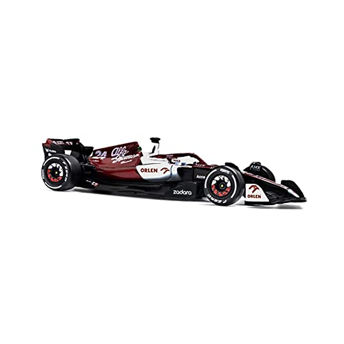 HTLNUZD Bburago 1:43 2022 F1Alfa C42 Champion #24 Guanyu Zhou 1/43 C42 #24 F1Romeo Racing Team Static Alloy Car Die Cast Model Collectible Gift (Standard F1 Alfa C42 #24)