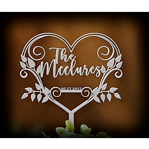 Rustic Cake topper, Personalized wedding cake topper, Custom Mr Mrs Anniversary Cake topper, Custom Calligraphy Cake topper