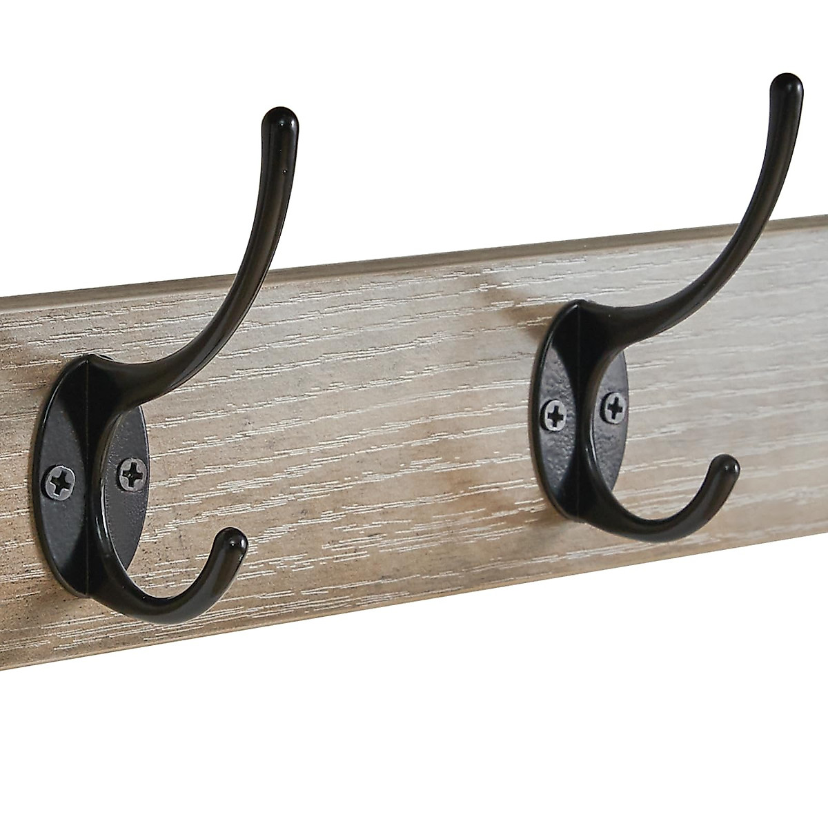 YMYNY Coat Rack Shelf Wall Mounted, Coat Hooks with Storage, Wall Floating Shelf with 5 Metal Hooks, 23.6" Entryway Floating Shelf for Kitchen, Bedroom, Bathroom, Silver Gray UHWS004Y