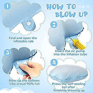 6 Pieces White Cloud Foil Balloons For Birthday Baby Shower Themed Party Birthday Party Decorations Supplies