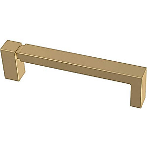 Franklin Brass Asymmetric Notched Cabinet Pull, Brass, 3-3/4 in (96 mm) Drawer Handle, 10 Pack, P40823K-117-C