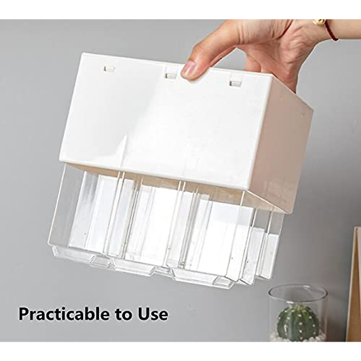 ReachTop Desk Craft Organizer Storage with Removable Mini 9 Drawers Holder for Office Home Collection Caddy Small Belongings Art Craft, Wall Mounted, White