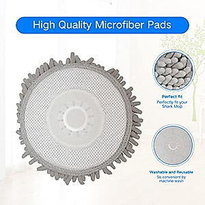 Home Times Replacement Steam Mop Pads for Shark S7000AMZ S7001 Soft Mop Cloth Reusable Steam Cleaning Pads(4 Soft Pads)