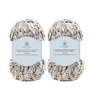 2PK Rabbit Faux Fur Yarn, Chunky Fluffy for Knit and Crochet, Perfect for Toys, 200g, 130m (Brown/White)