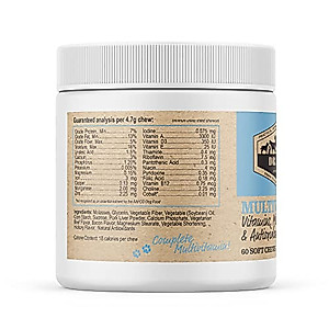 Dr. Pol Chewable Dog Multivitamin - Dog & Puppy Vitamins - Complete Dog Supplements & Vitamins for Pet Health - Heart-Shaped Vitamins for Dogs 60 ct Brown