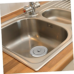 WHAMVOX 1 Set Kitchen Sink Drain Strainer and Stopper with Wide Rim for Standard Sinks Includes Mesh Strainer and Stopper for Effective Clogging Prevention