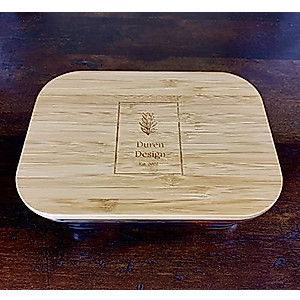 DurenDesign Airtight Glass Food Storage Container With Bamboo Lid, Lunch Box for Meal Prep, Eco-Friendly Kitchen Organization 640ml