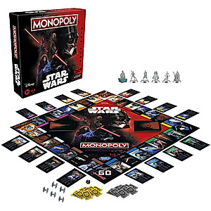 Hasbro Gaming Monopoly: Disney Star Wars Dark Side Edition Board Game for Families and Kids Ages 8+, Gift, Family Game Night