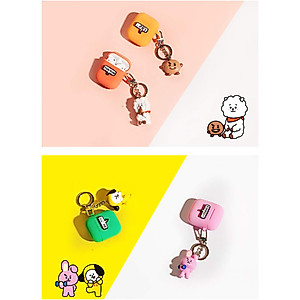 BT21 New Official Merchandise - Apple Airpods Figure Silicone Case with Figure Keyring Keychain (KOYA)