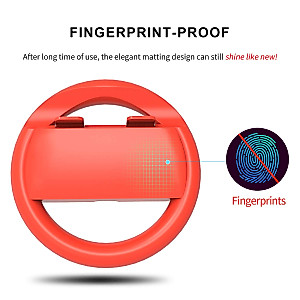 4 Pack Switch Steering Wheel Compatible with Mario Kart 8 Deluxe, GH Racing Wheel Accessories Compatible with Nintendo Switch/Switch OLED Joy Con Controller (Black x2, Red and Blue)