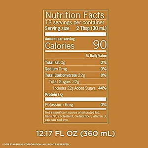 Starbucks Naturally Flavored Caramel Coffee Syrup, 12.17 fl oz. (Pack of 2)