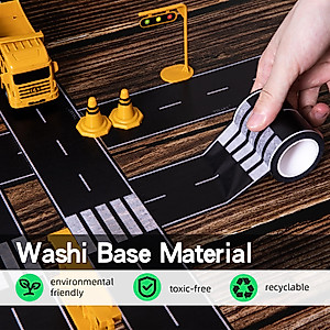 TSSART Roadway Tape - Black Residue Free Road Car Track Tape for Kids Birthday Party Racing Party Decoration - 2.4 Inch Wide 40 FT Long