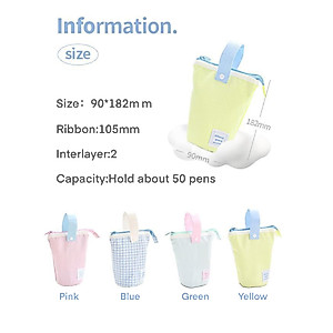 TANG QIRA Big Capacity Pencil Pen Case Office College Large Storage High Capacity Bag Stang up Pouch Holder Box Organizer, Cosmetic Bag, Cute Stationary Gift (Green)