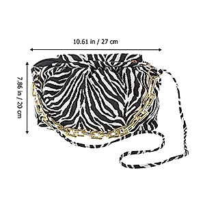 OSALADI Zebra Print Shoulder Bag Zebra Print Purse Fashion Clutch Purse Zebra Print Cross Body Bag Small Crossbody Purse for Women Girls