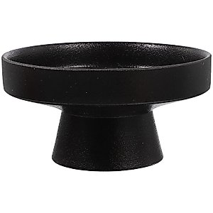 DOITOOL Ceramic Footed Bowl Decorative Pedestal Bowl Fruit Bowl Fruit Tray Dessert Display Stand for Home Kitchen Counter Centerpiece Table Decor 5.11X5.11X2.67 inch, Black