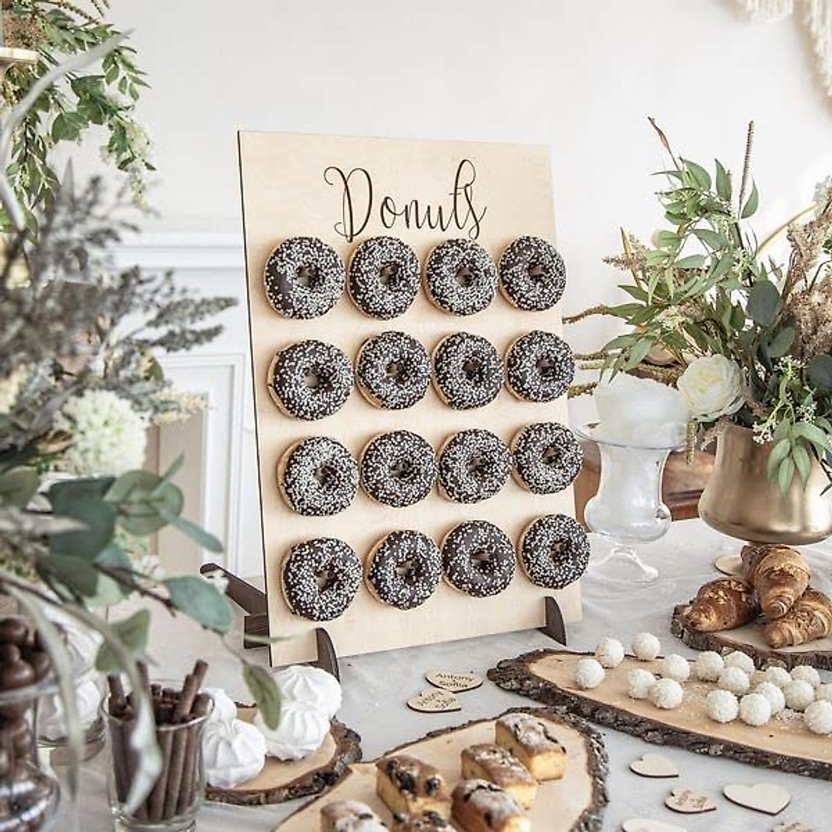 Personalized Donut Wall Stand, Wooden Donut Wall Mount, Donut Stand, Donut Board, Wedding Decor, Rustic Donut Display, Treat Yourself