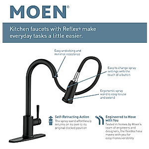 Moen 5995ORB Arbor One Handle High Arc Pulldown Bar Faucet with Reflex, Oil Rubbed Bronze, 0.375