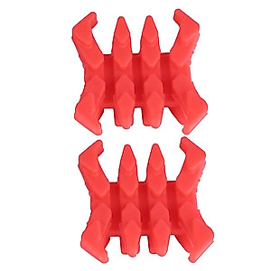 Zerone 2 Pcs Compound Bow Stabilizer Archery Rubber Bow Limbs Vibration Damper Archery Bow Accessories Crab Shaped Shock-Absorbing Sliencer for Hunting Traing(Red)