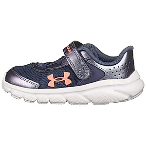 Under Armour Girls' Infant Assert 9 Pearl, Utility Blue/Electric Tangerine, 9K Medium US