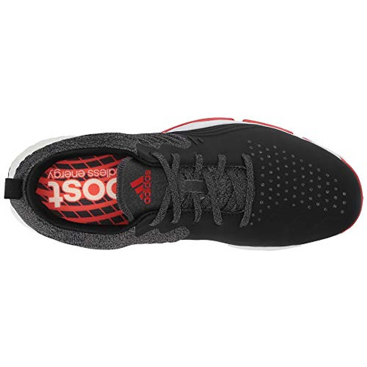 adidas Men's Adipower 4ORGED S Golf Shoe, core Black/red/FTWR White, 9 M US