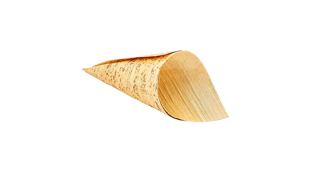 Restaurantware 7 Inch Bamboo Cones - Eco-Friendly Serving