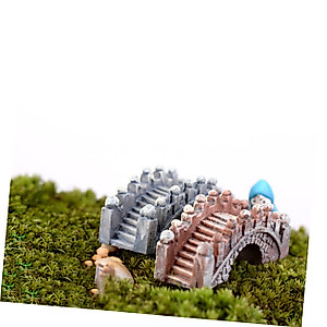 YARNOW 10pcs Zen Staute Exotic Plank Figurines Environments Decors Mini Shape Bridge Scene Landscaping (Random Color)