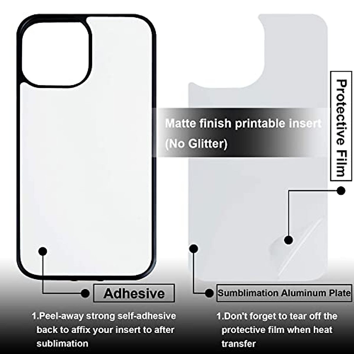 Konohan 6 Pieces Sublimation Blank Phone Case Cover Blank Printable Phone Case for DIY Customize Heat Press Rubber Protective Case(Compatible with iPhone 12 Pro Max)