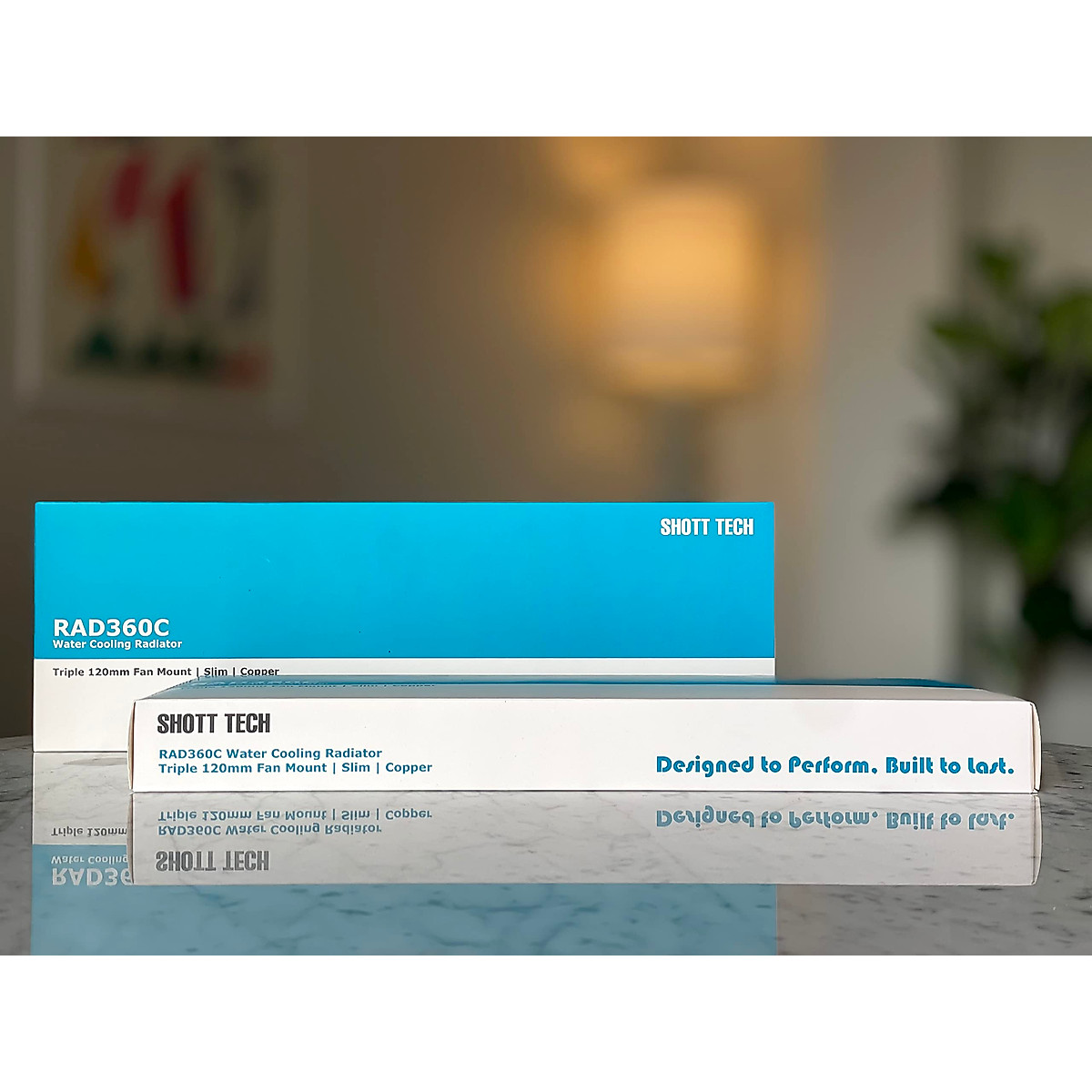 Shott Tech RAD360C Copper Water Cooling Radiator, 360mm, Slim Triple, Black