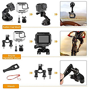 Kuptone 52 in 1 Accessories Kit Bundle for Gopro 11 10 9 Waterproof Housing Filters Silicone Case Head Chest Strap Suction Cup/Bike Mount Floating Grip