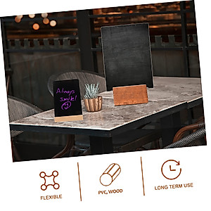 STOBOK Handwritten Price Tag Practical Blackboard Message Board Memo Board Message Display Board Home Sign Board Signs Office Board Stand Table Board Writing Board Wooden Beech