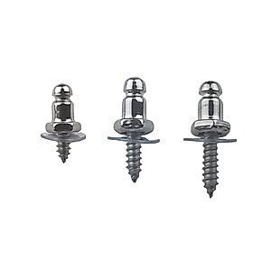 EZ-Xtend One Way Lift Fasteners Screw Stud - Nickel Plated Brass Stud with Stainless Steel Screw (10, 1/2")