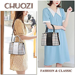 Womens Purses and Handbags PU Leather Shoulder Bags Ladies Designer Top Handle Satchel Tote Bag (Pink)